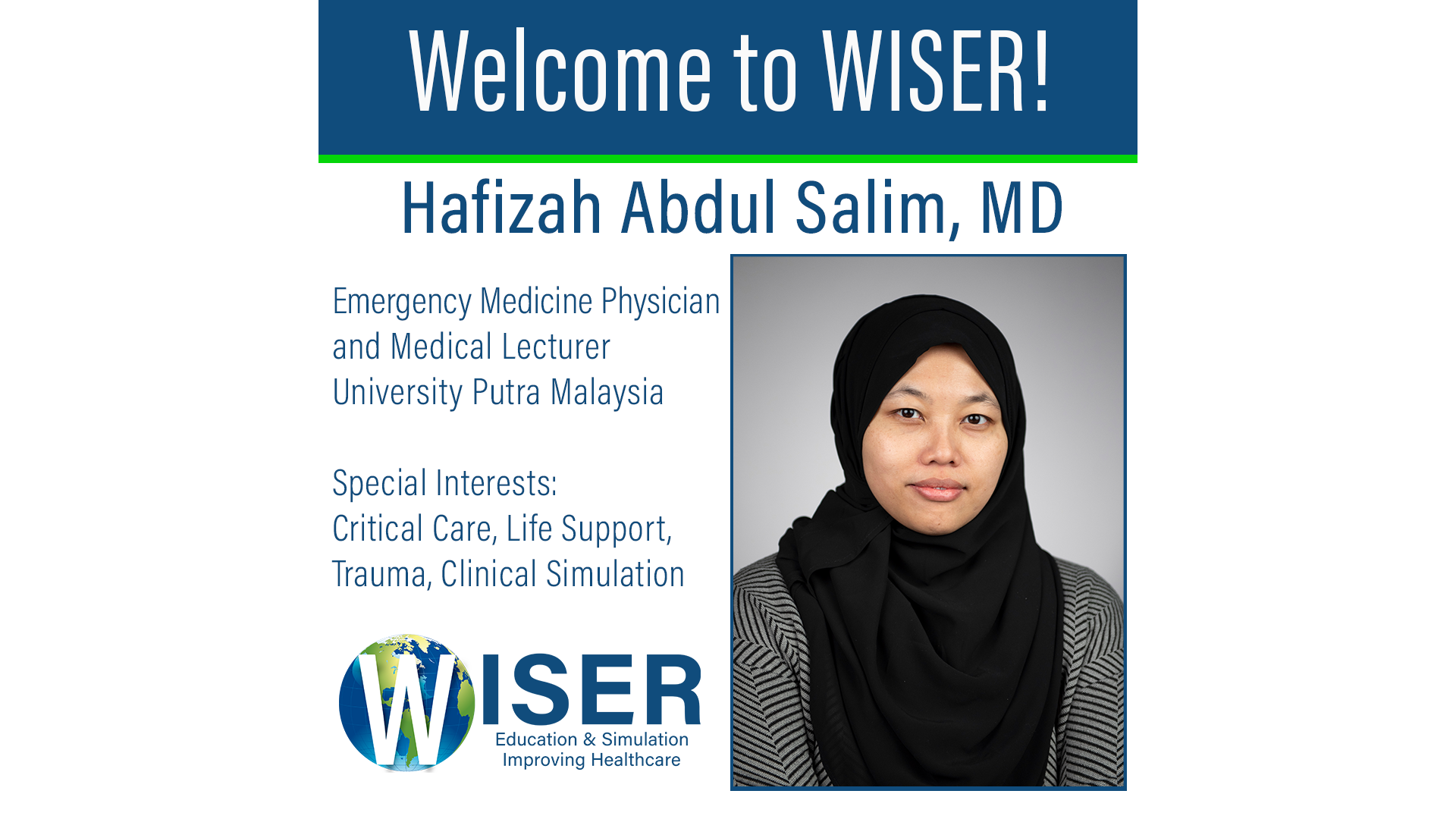 Welcome to our newest fellow! - WISER